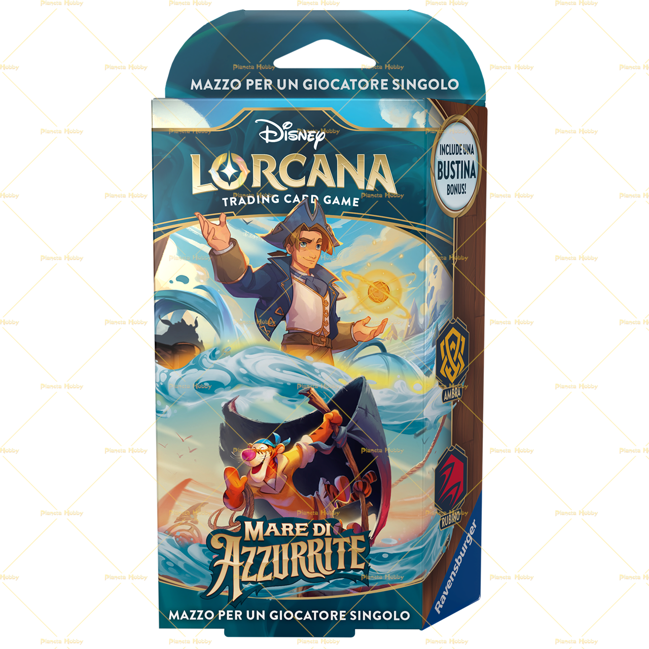 Mazzo Starter Lorcana: Mare di Azzurrite Jim Hawkins e Tigro