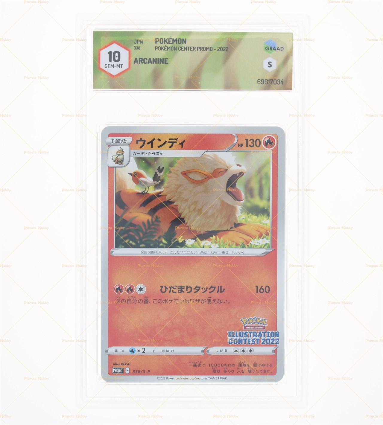 ARCANINE - 338/S-P - GRAAD 10 - POKEMON CENTER PROMO - 2022