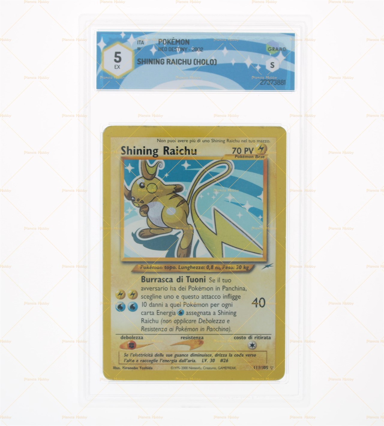 SHINING RAICHU (HOLO) - NEO DESTINY - GRAAD 5 - 2002