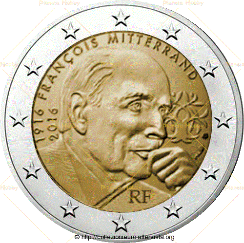 2 Euro Francia 2016 - 100° François Mitterrand