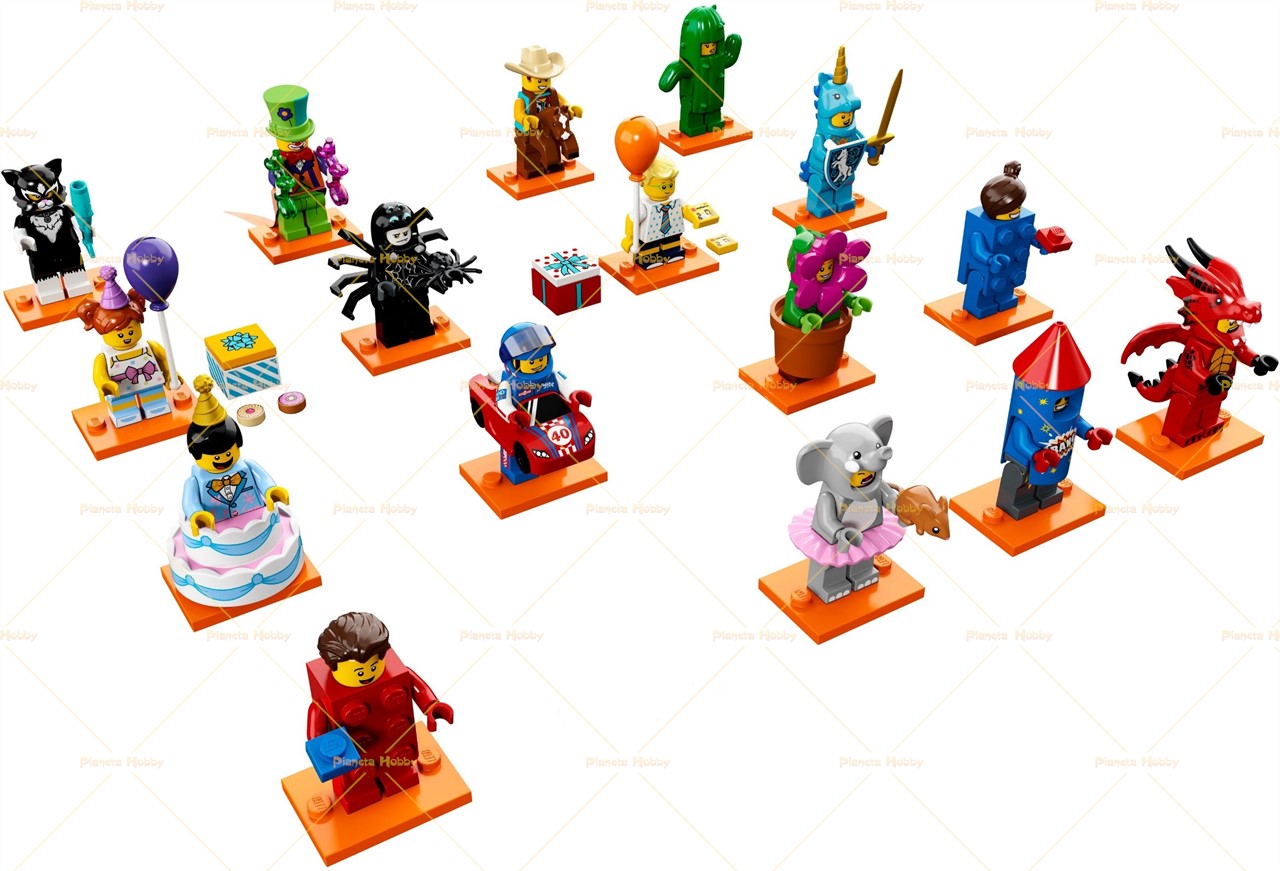 Serie completa - Lego Minifigures 18° - Festa 40° Years