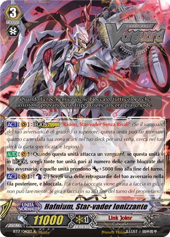 Hafnium, Star-vader Ionizzante